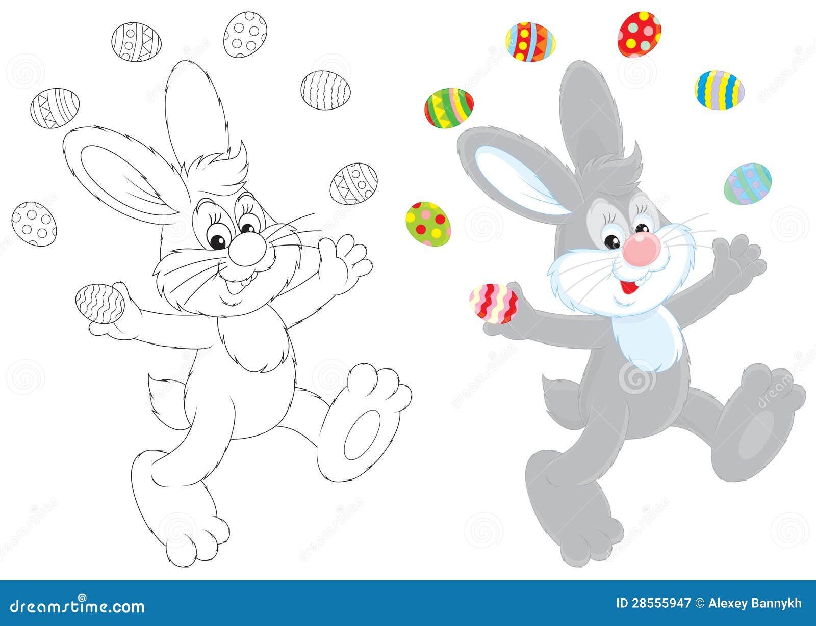 Easter Bunny stock vector. Illustration of juggling, vector - 28555947
