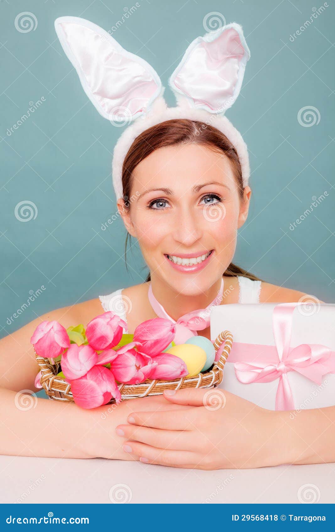 Easter bunny stock photo. Image of laugh, easter, blue - 29568418