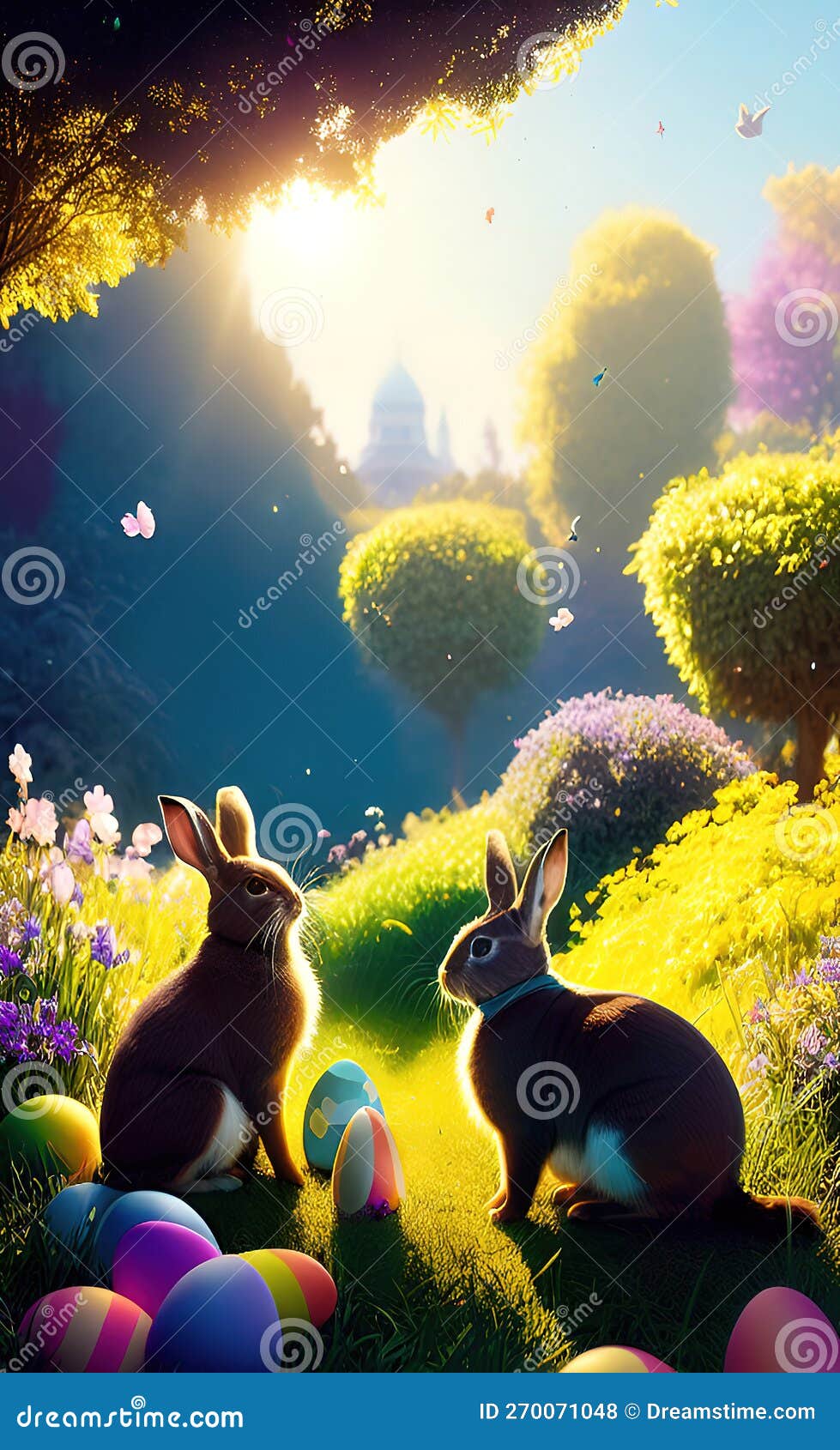 Easter Bunny - AI Generated Stock Photo - Image of flower, printable ...