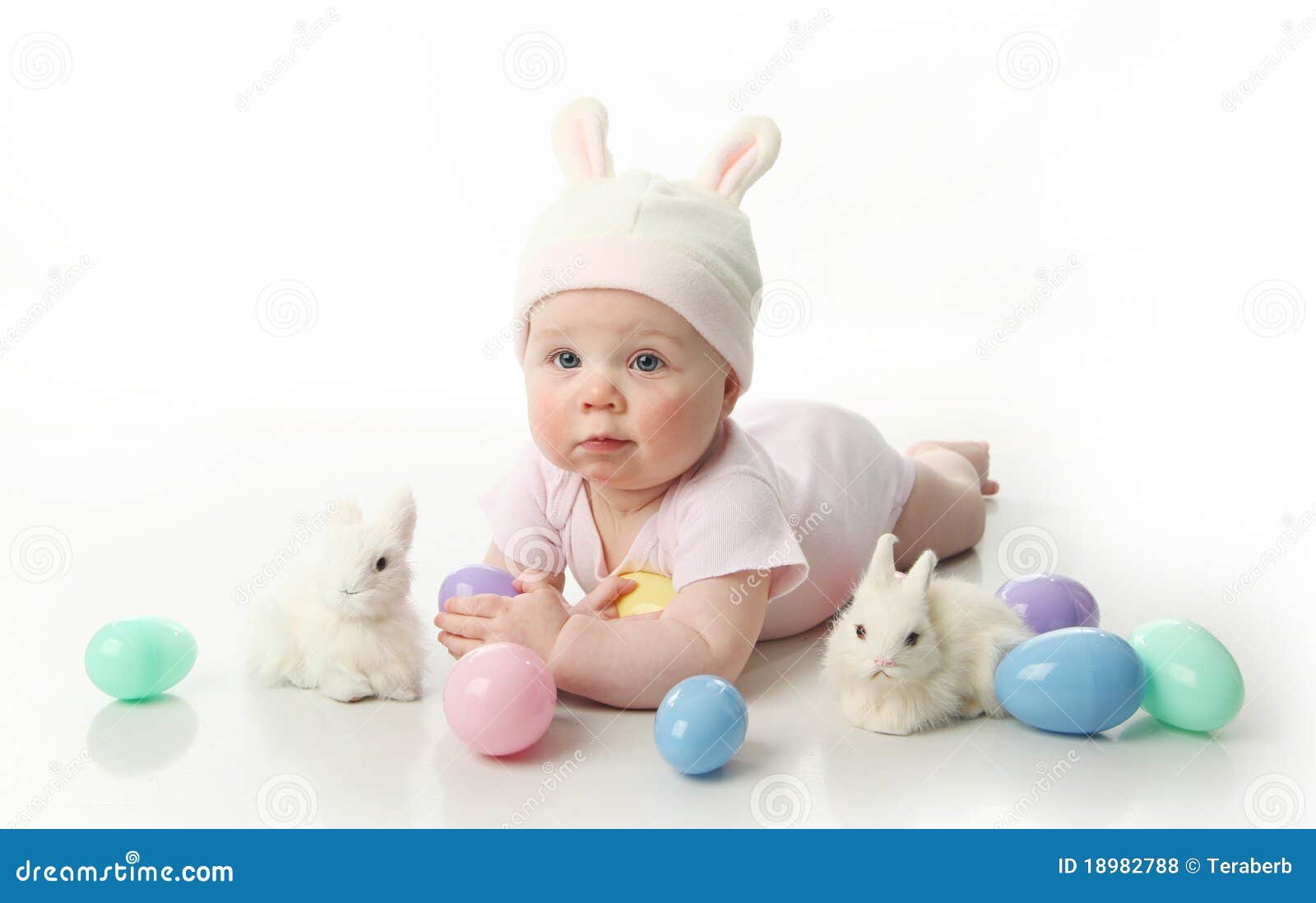 Easter bunny baby stock photo. Image of look, dress, bunny - 18982788