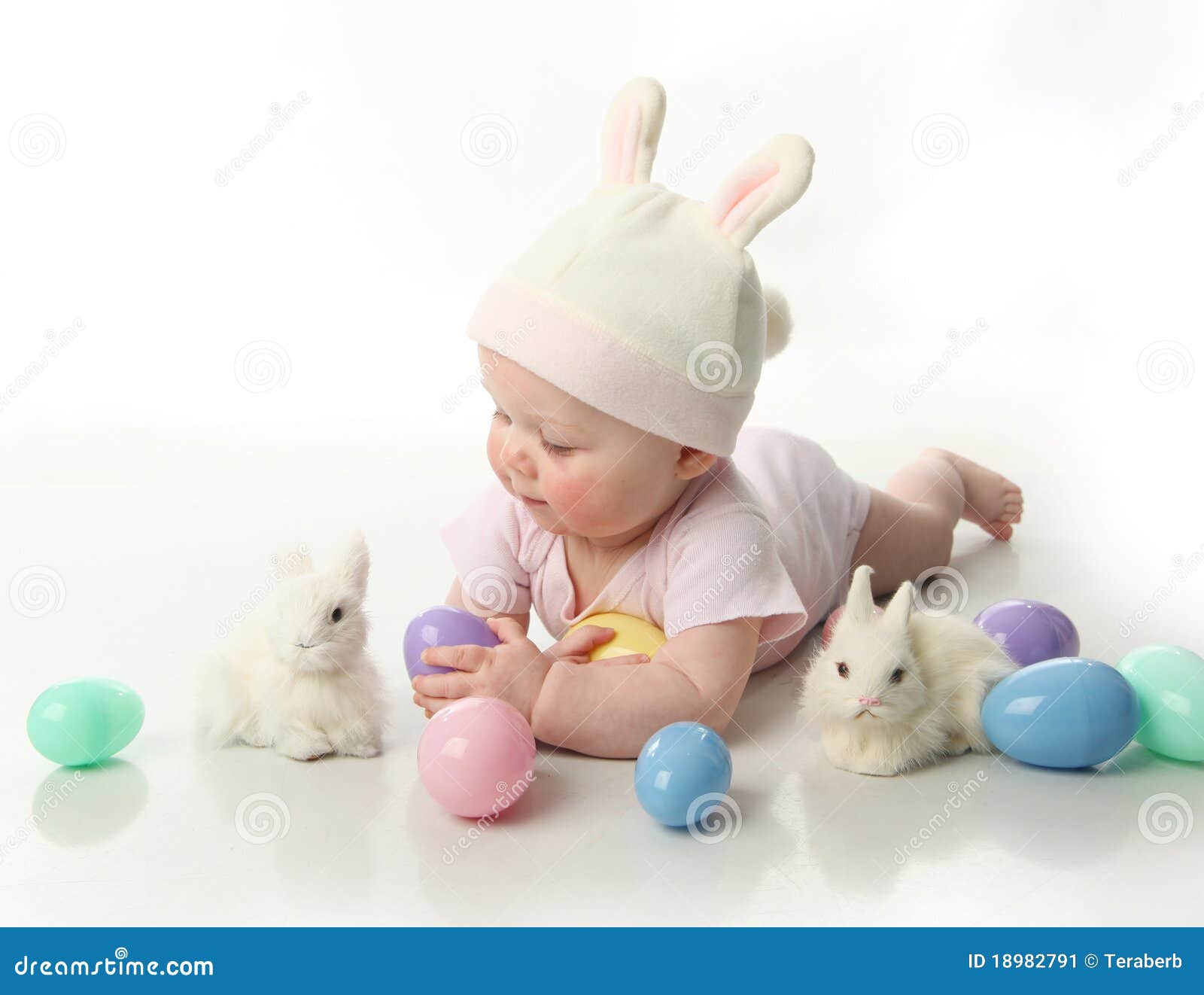 Easter bunny baby stock image. Image of cute, head, baby - 18982791