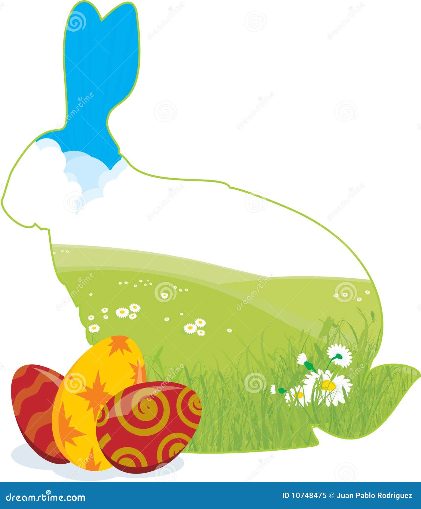 Easter bunny background stock vector. Illustration of season - 10748475