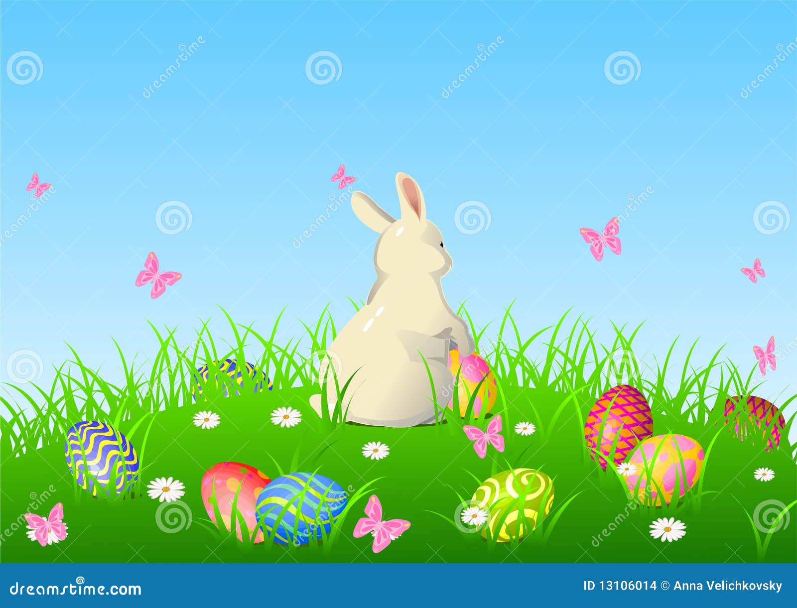 Easter bunny background stock illustration. Illustration of easter ...