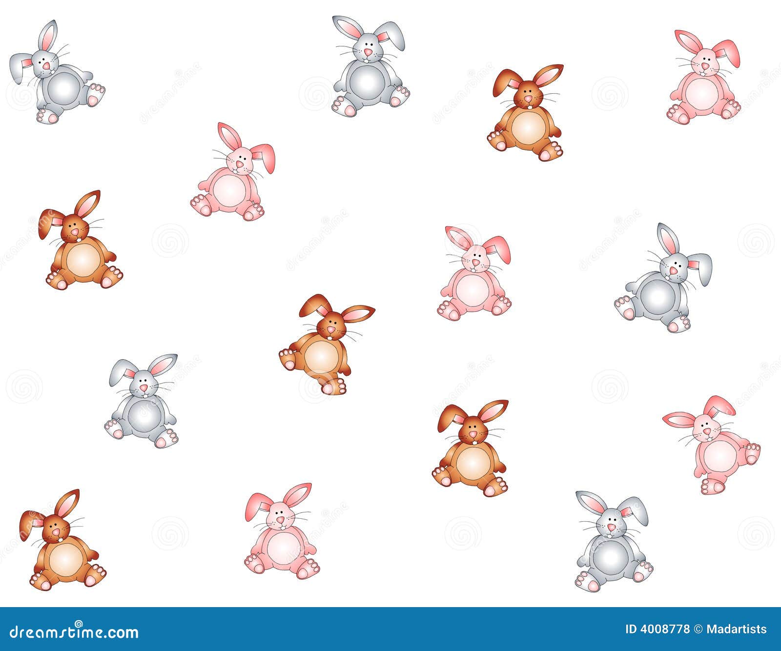 Easter Bunny Background Pattern Stock Illustration - Illustration of ...