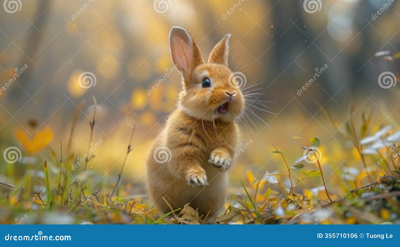 Easter Bunny Boogie: Brown Bunny Dancing with Joy Stock Illustration ...