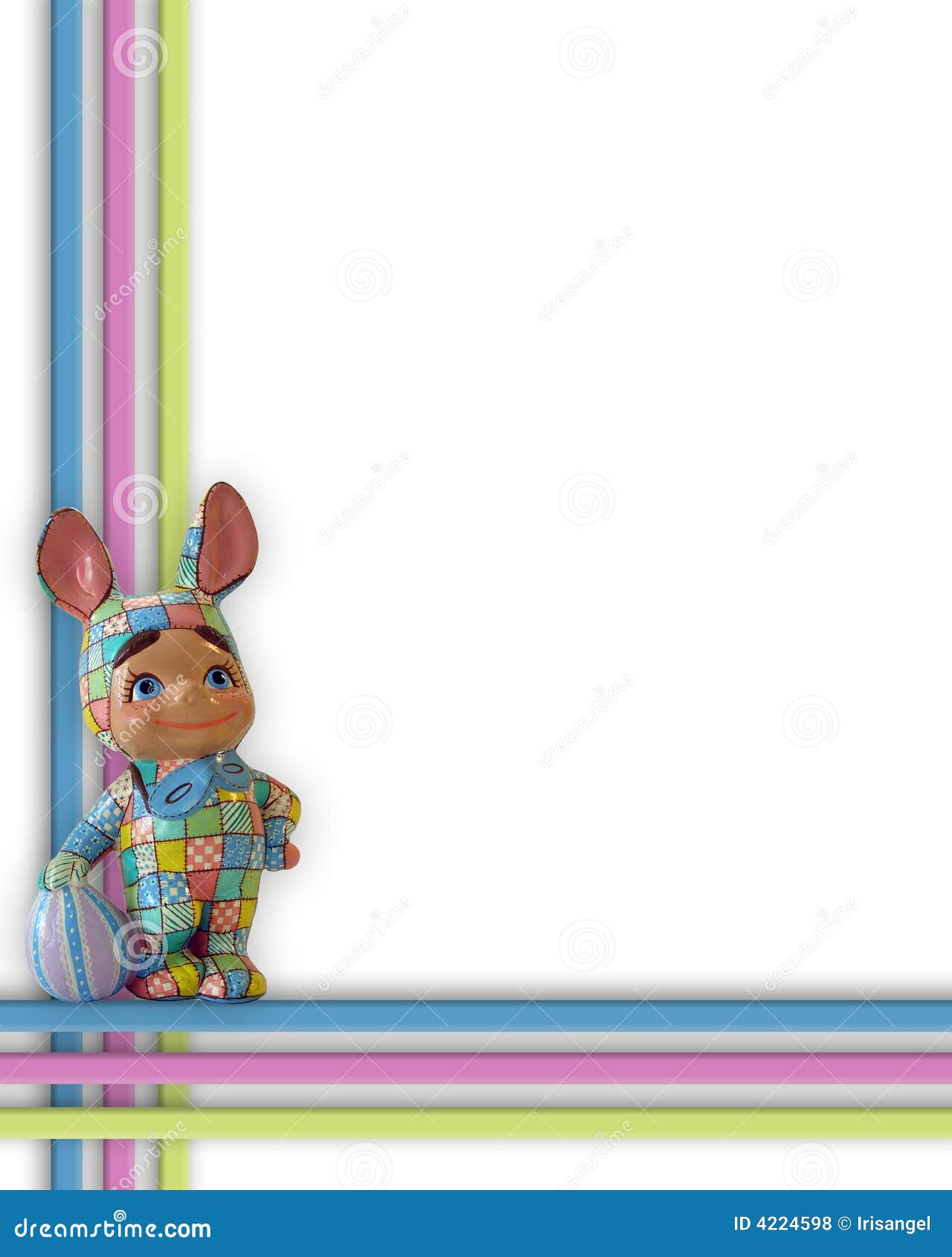 Easter Bunny Border or Frame Stock Illustration - Illustration of ...