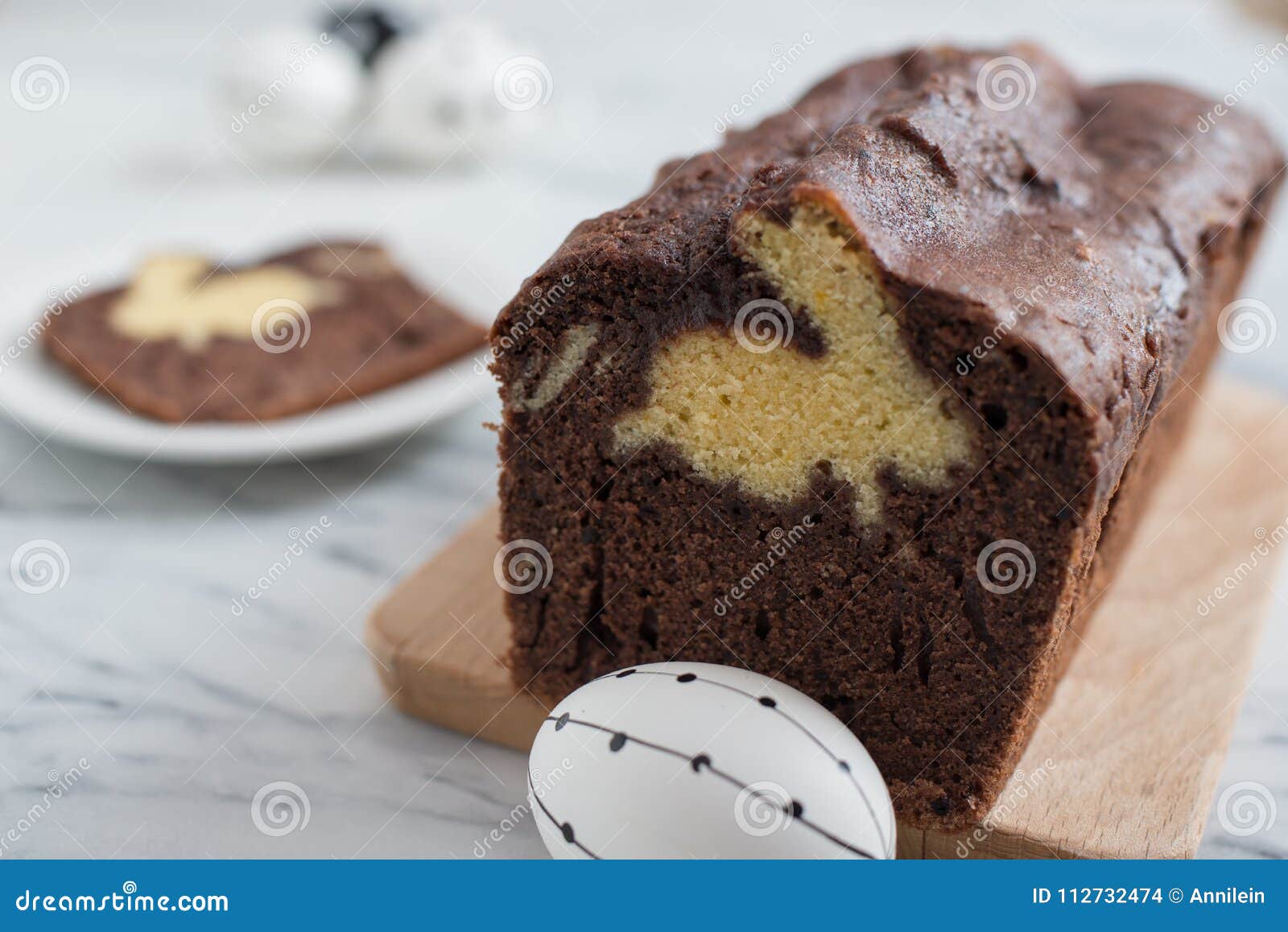 Easter Bunny Cake on a Plate Stock Photo - Image of cookie, creative ...