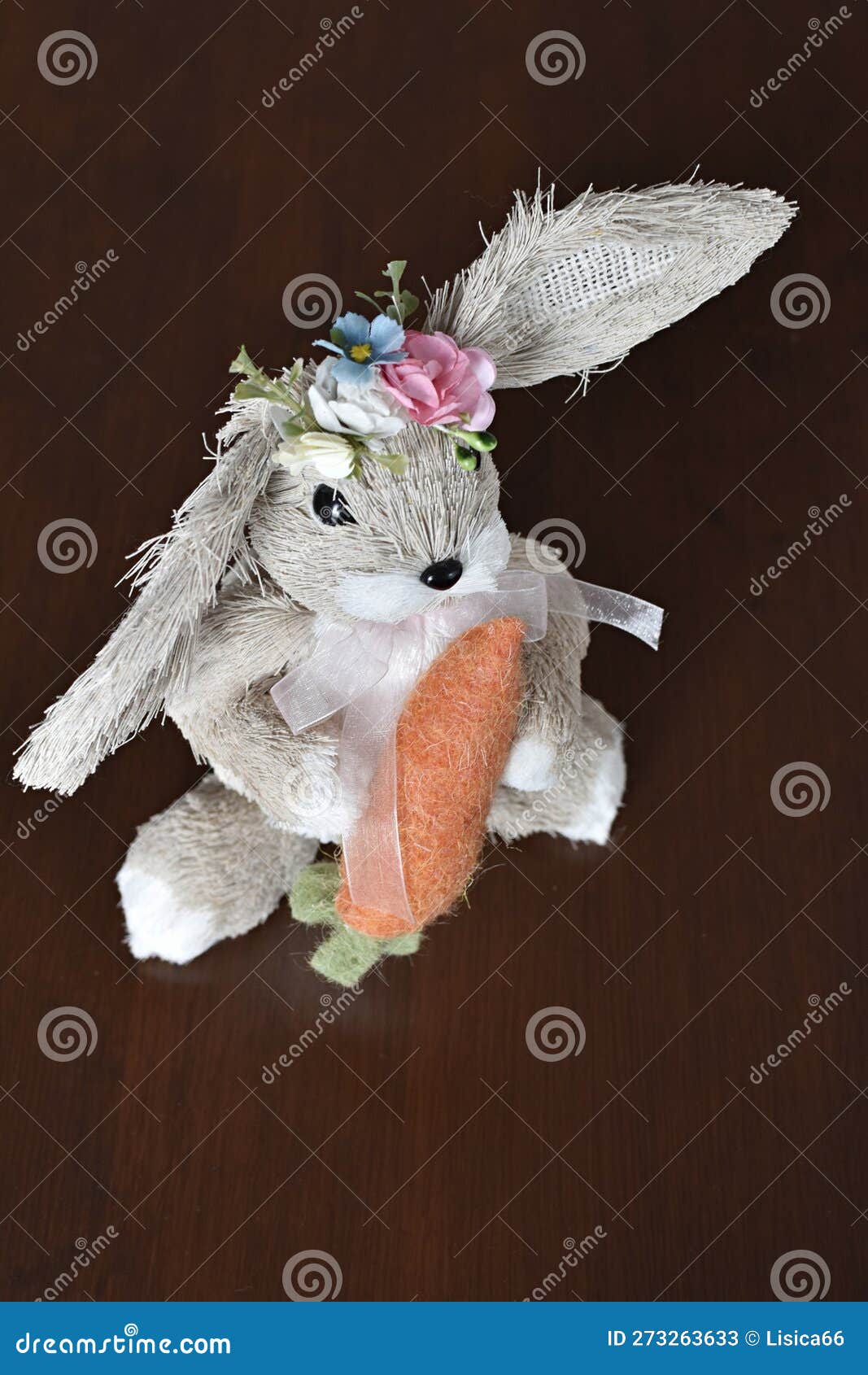 Easter bunny with a carrot stock image. Image of mammal - 273263633