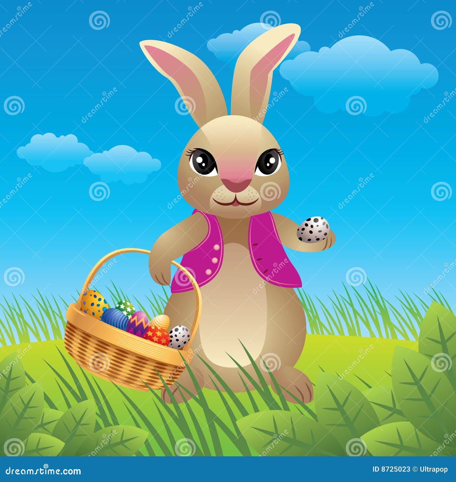 Easter bunny cartoon stock vector. Illustration of kids - 8725023
