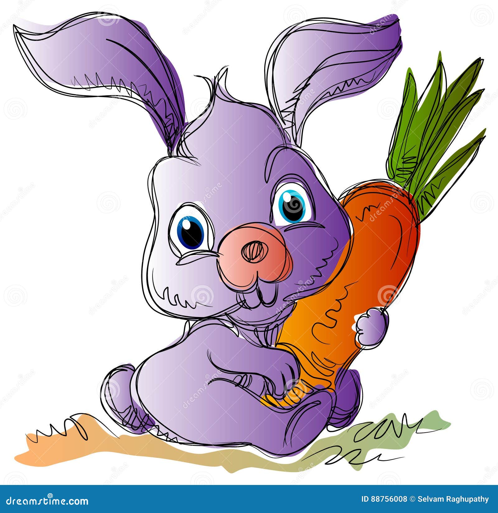 Easter bunny stock vector. Illustration of food, baby - 88756008