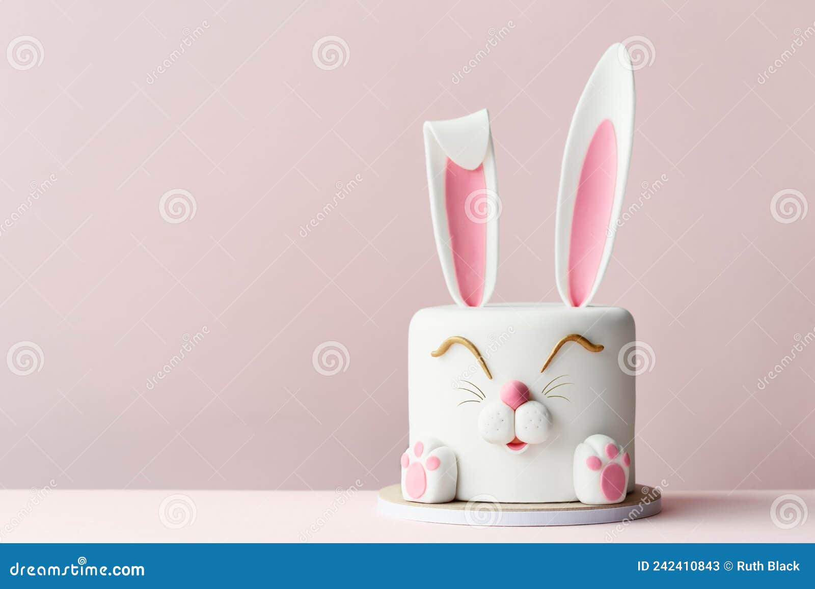 Easter Bunny Celebration Cake Background Stock Image - Image of ...