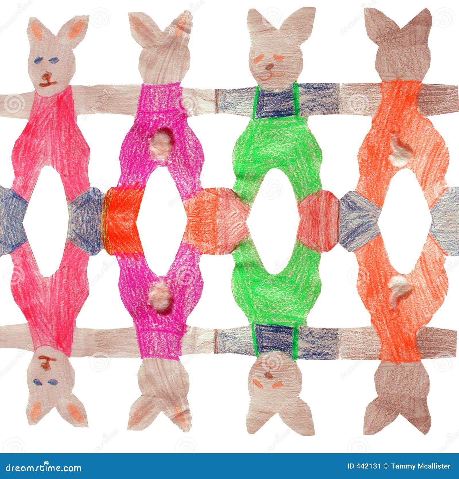 Easter bunny chain stock image. Image of holiday, crafts - 442131