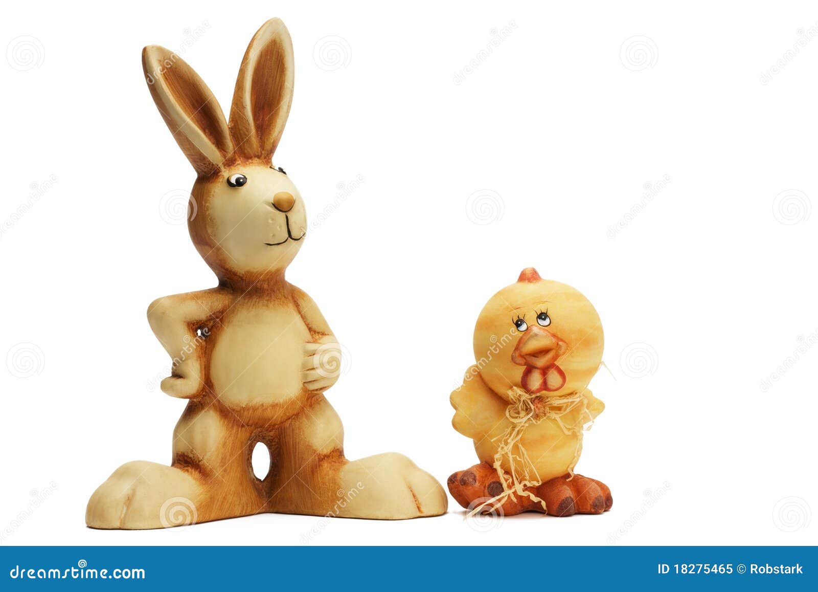 Easter Bunny and Chicken Figurines Stock Image - Image of seasonal ...