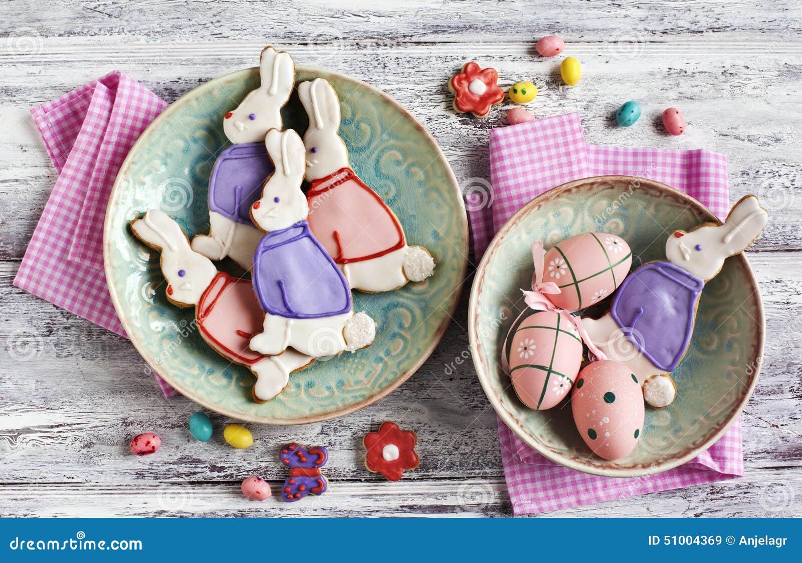 Easter Bunny Cookies. Shortbread Cookies. Stock Image - Image of icing ...