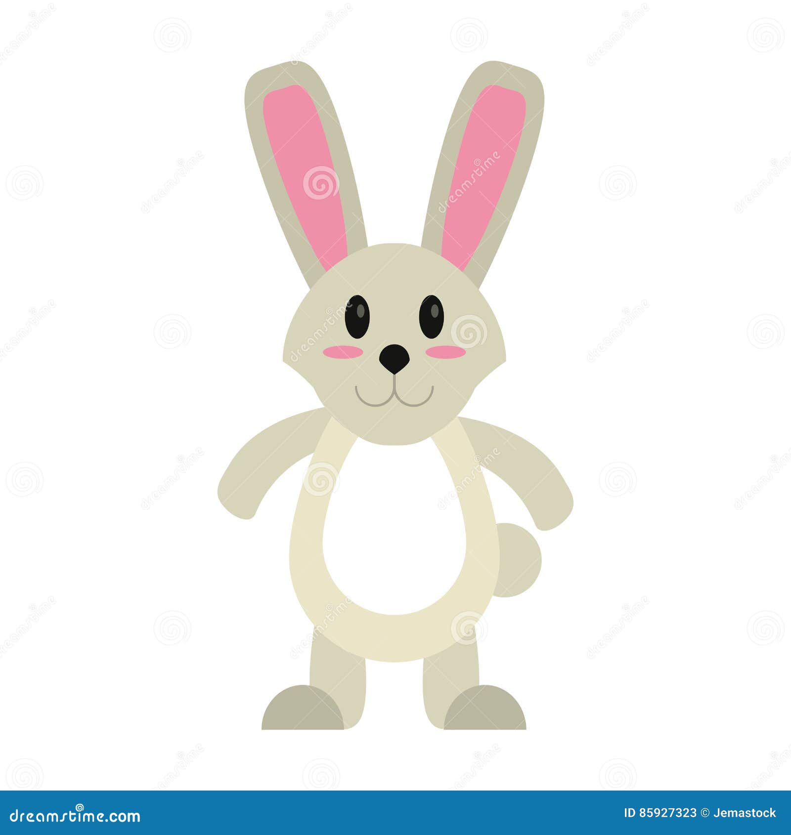 Easter bunny cute standing stock vector. Illustration of clipart - 85927323