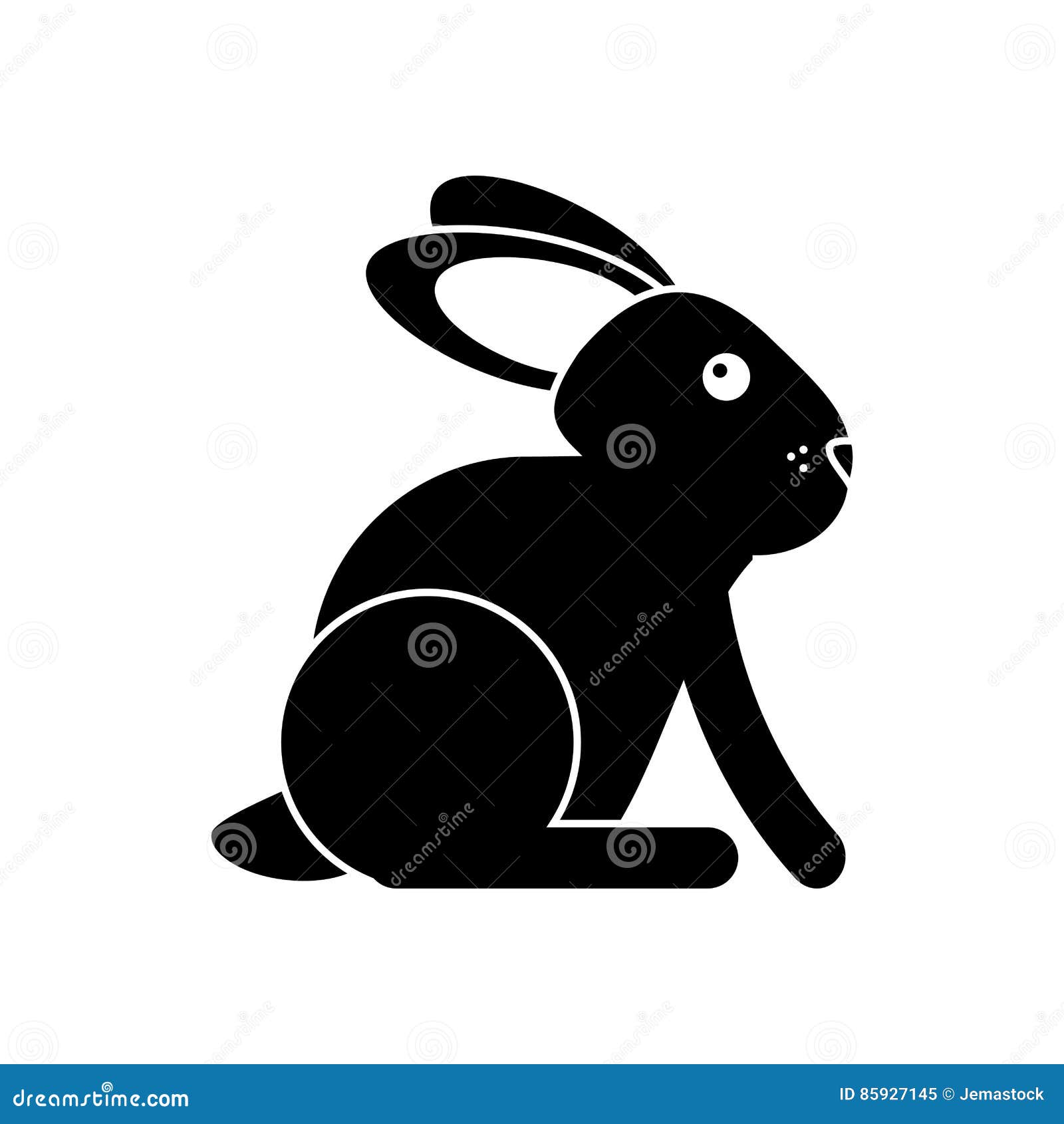 Easter Bunny Cute Symbol Pictogram Stock Vector - Illustration of card ...