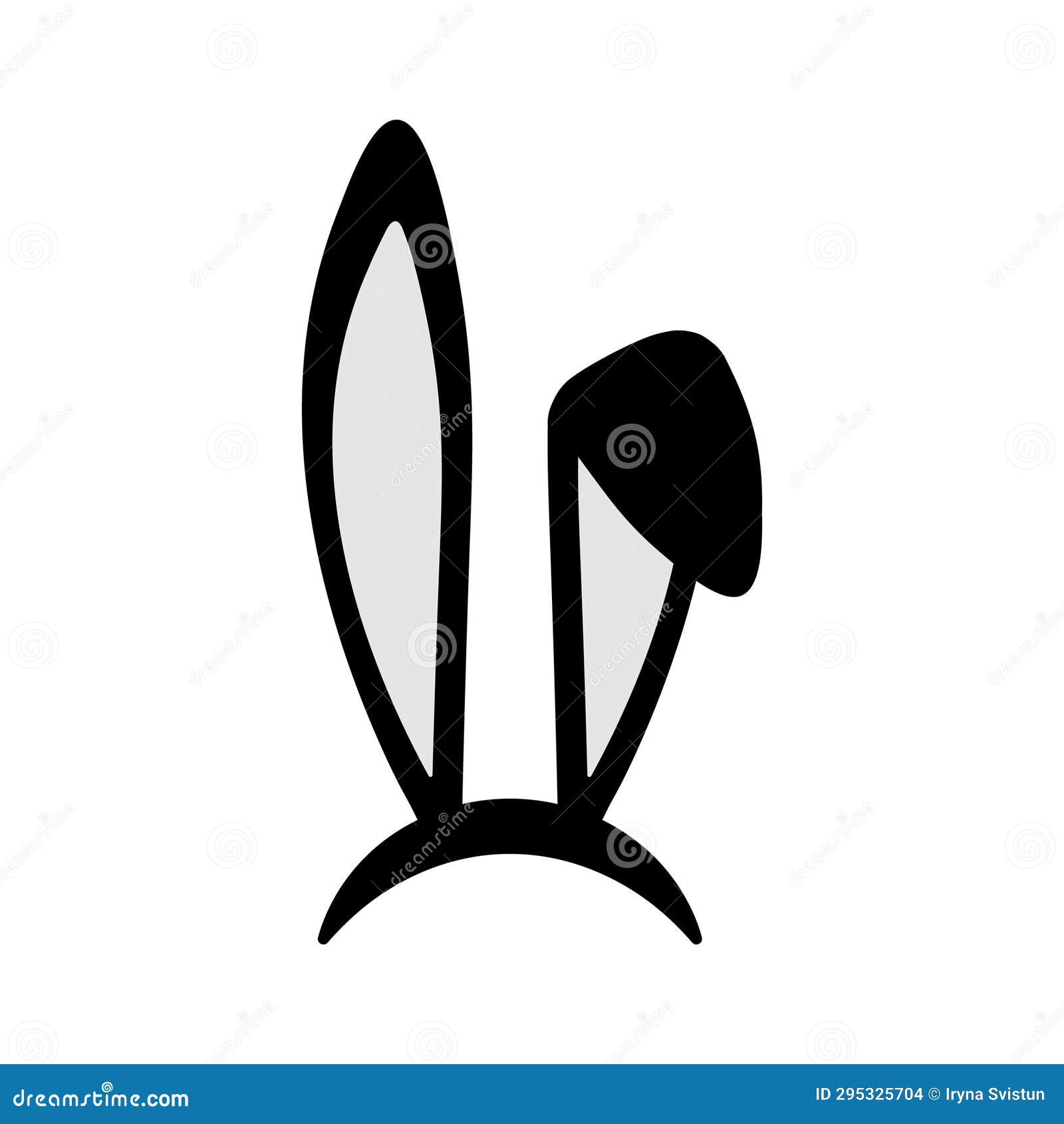 Easter Bunny Ears Icon. Easter Rabbit Ears Mask on Head Isolated on ...