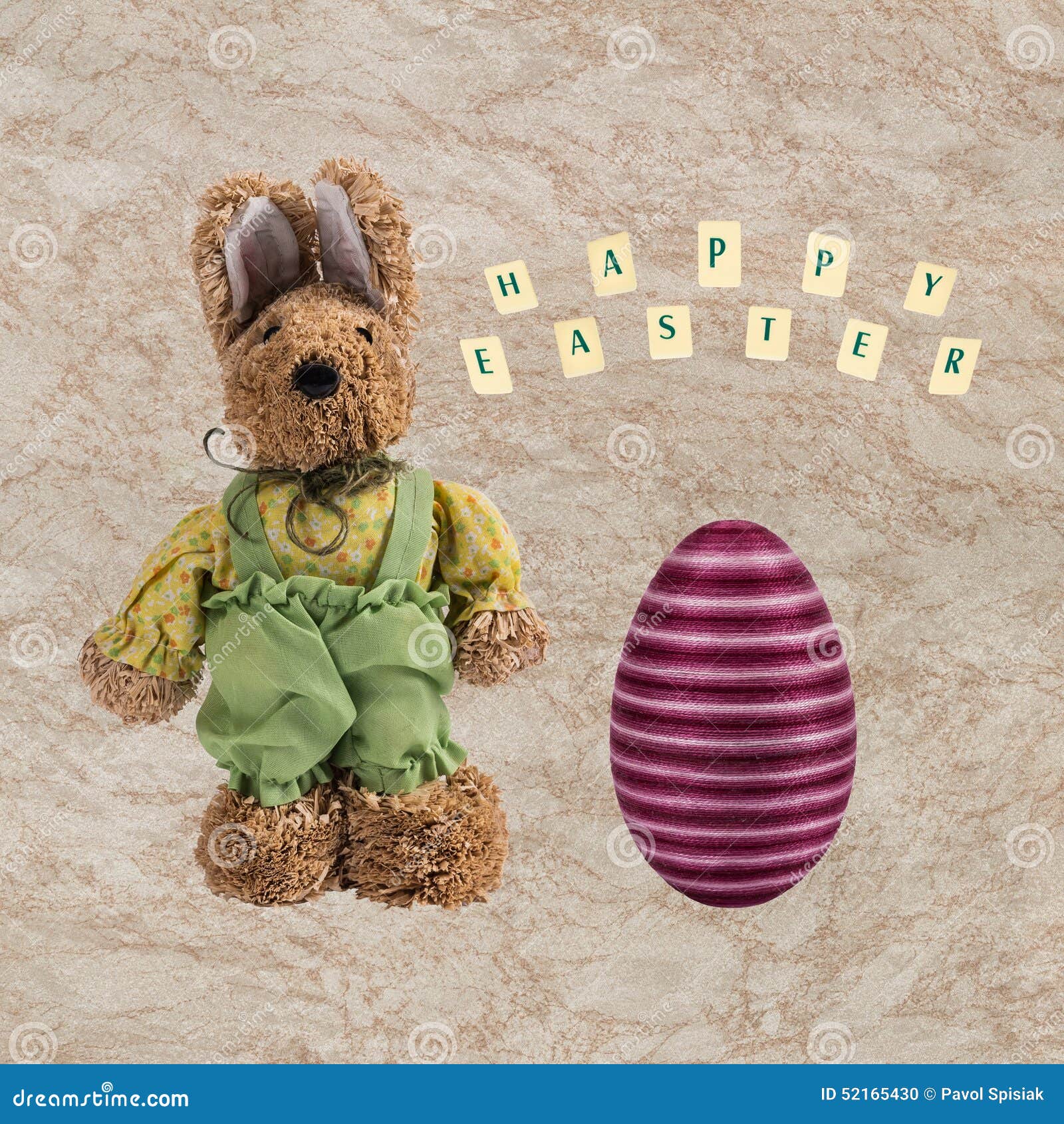 Easter Bunny and Easter Egg . Stock Photo - Image of decorative ...