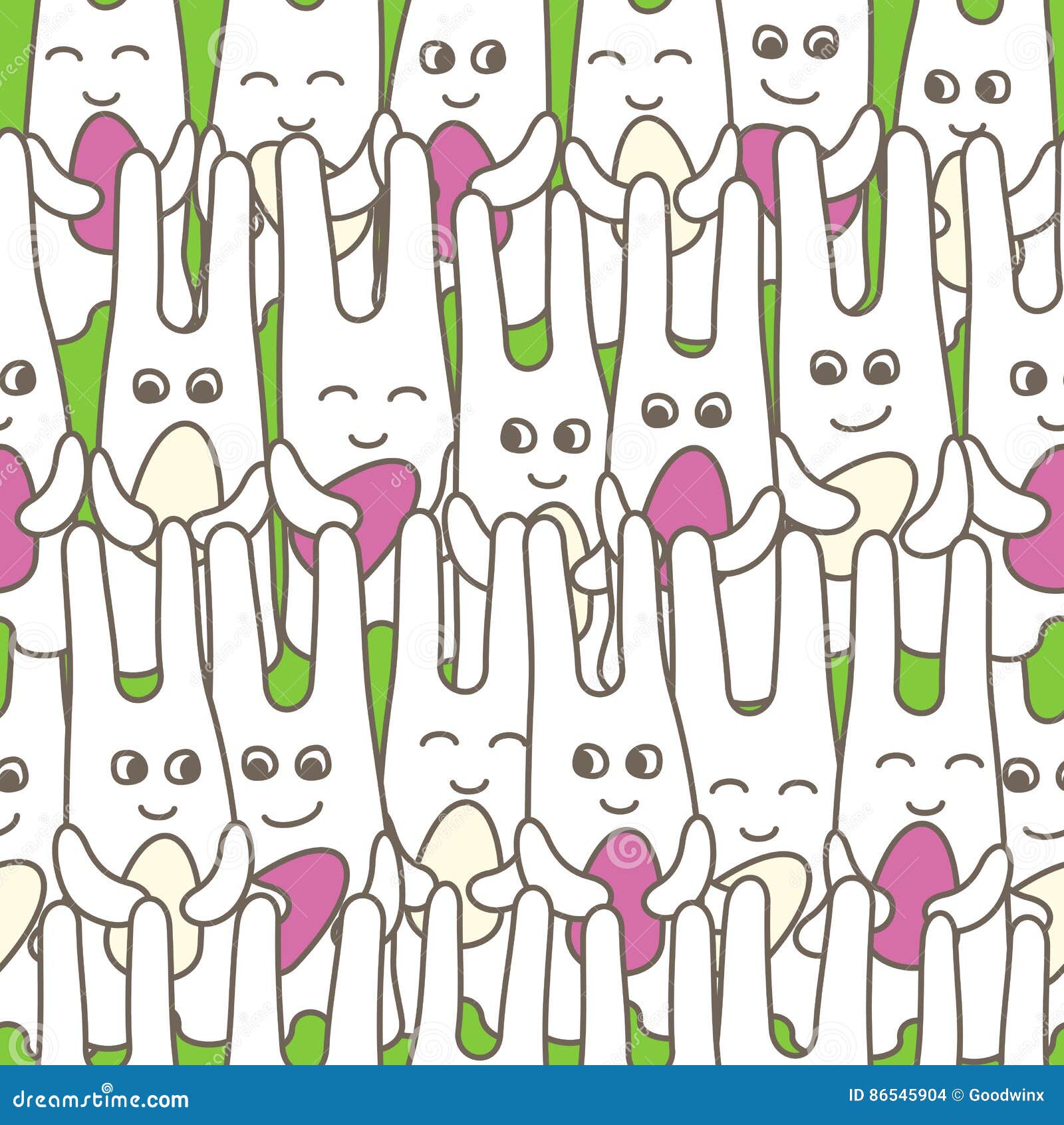 Easter Bunny with Easter Eggs Background Tile Seamless Texture G Stock ...