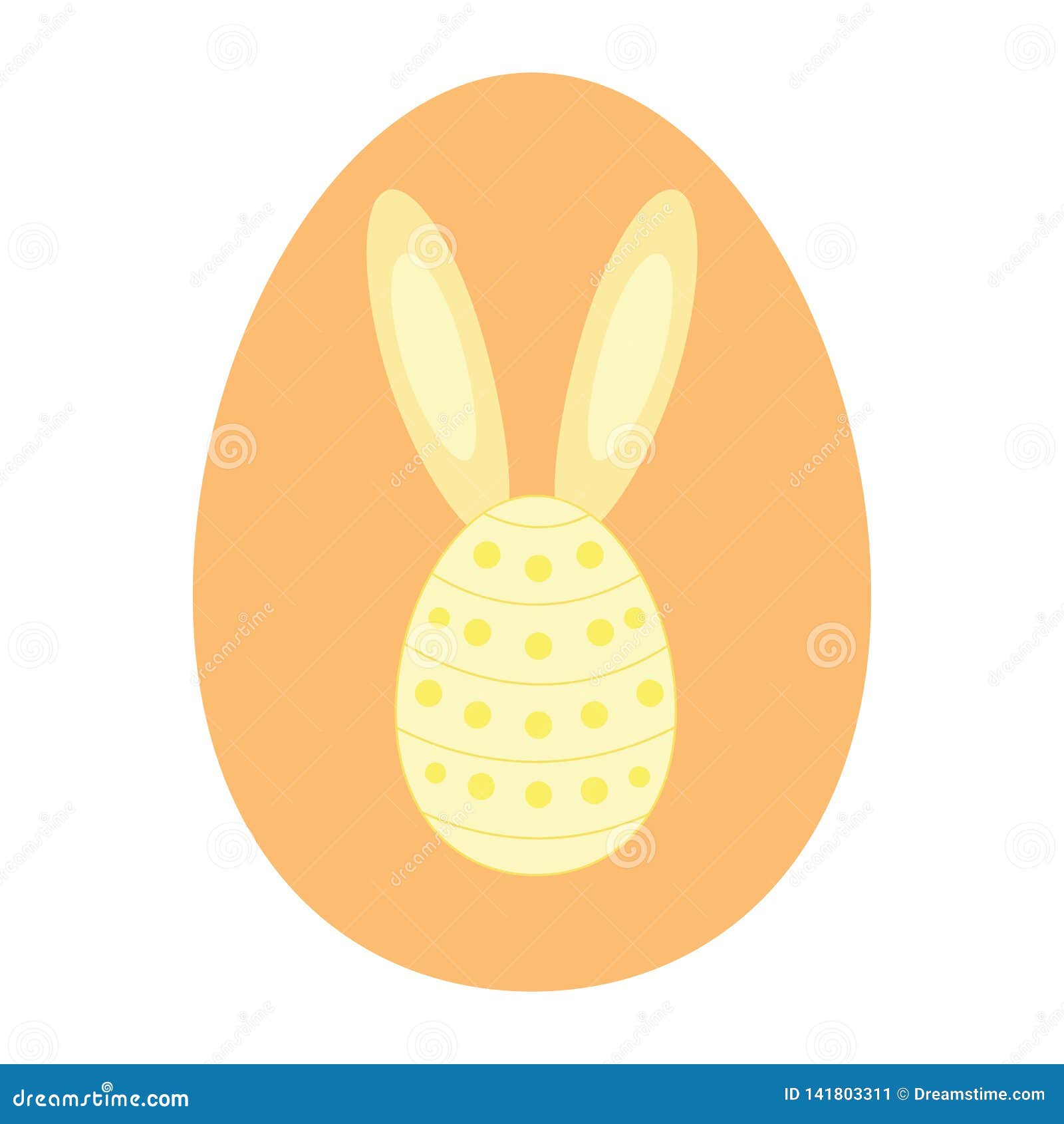 Easter bunny egg icon stock vector. Illustration of ostern - 141803311