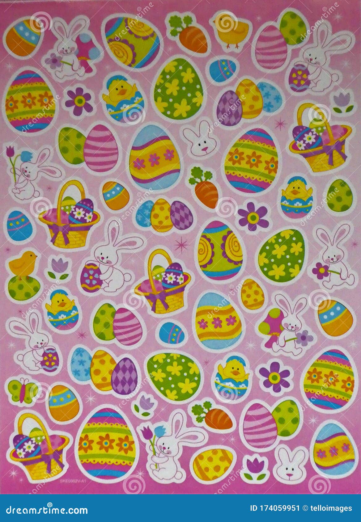 Easter Bunny and Egg Stickers Stock Image - Image of colorful, chicken ...