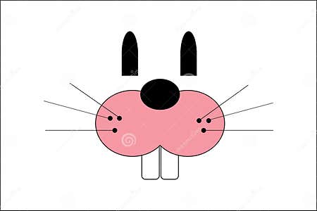 Easter Bunny Face stock vector. Illustration of rabbit - 18995997