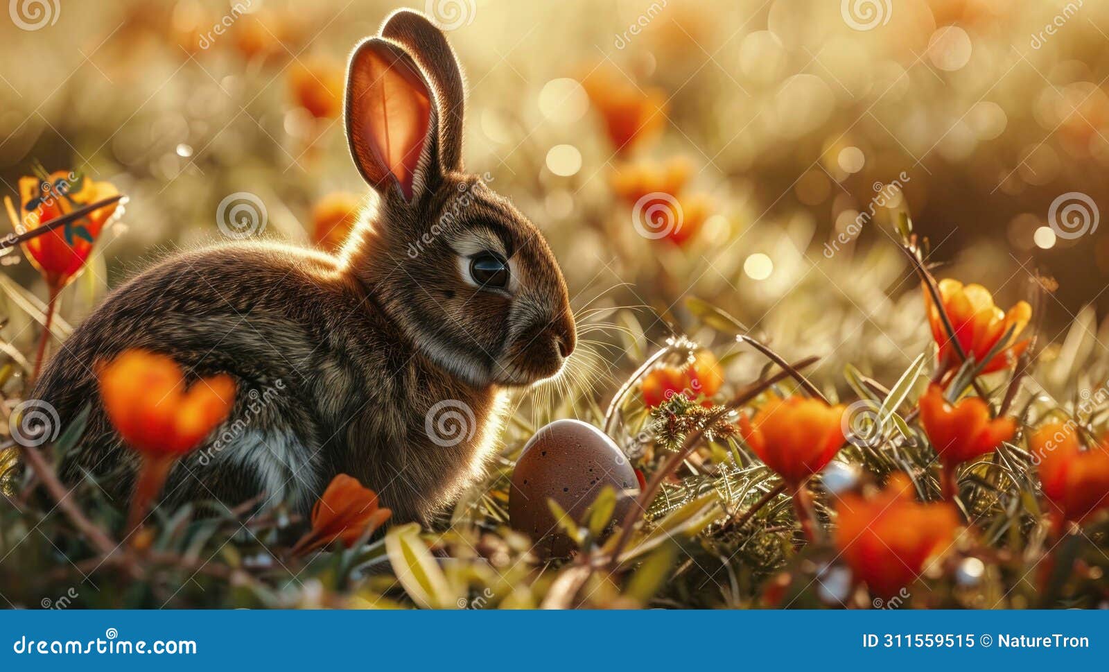 Easter Bunny in the Field Easter Bunny in the Grass Rabbit in the Grass ...