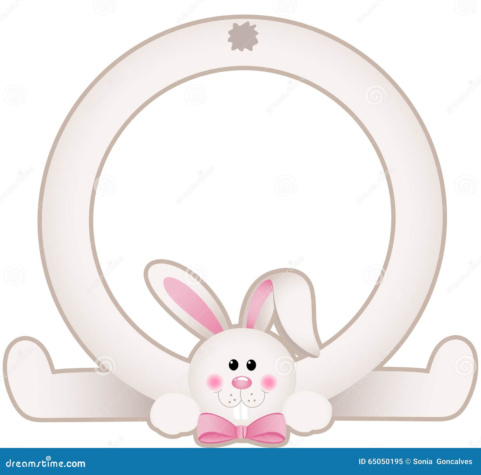 Easter bunny frame stock vector. Illustration of smiling - 65050195