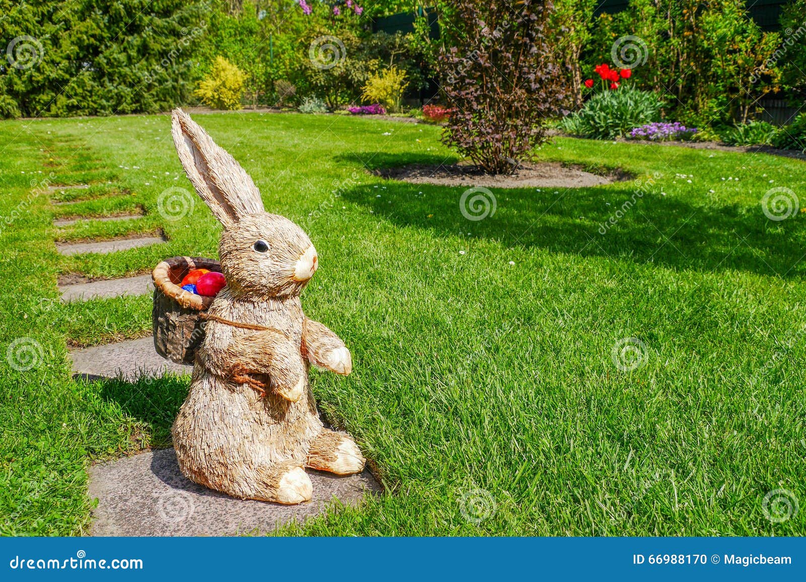 Easter bunny stock photo. Image of furry, season, grass - 66988170