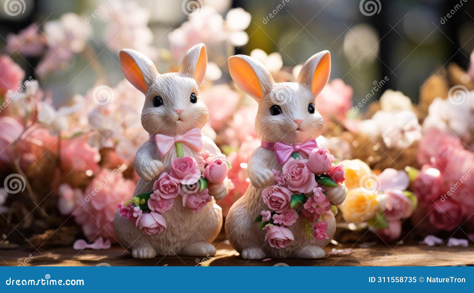 Easter Bunny in the Garden Easter Bunny with Easter Eggs Easter Bunny ...