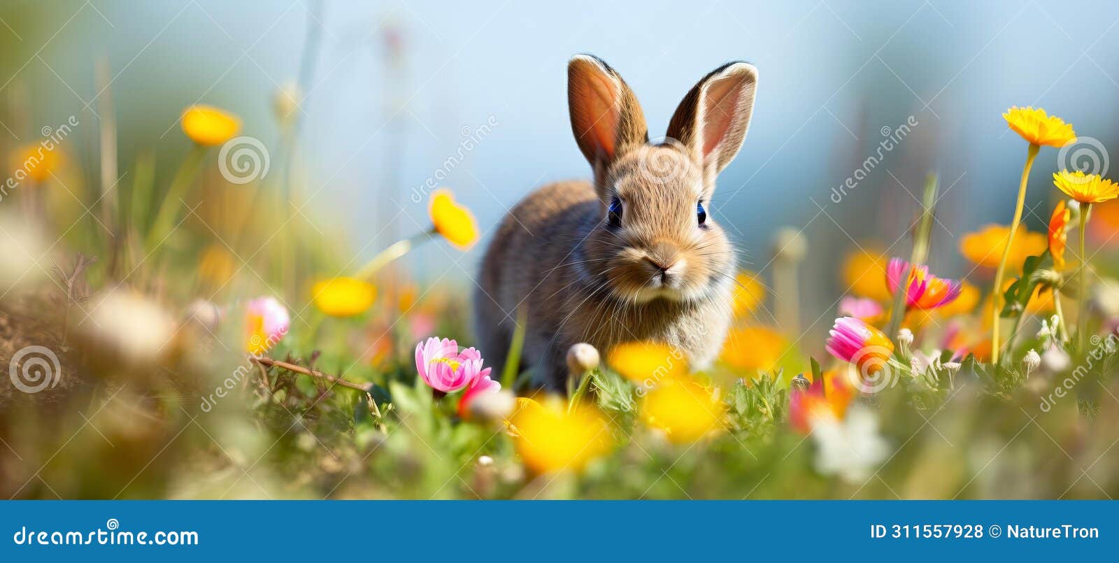 Easter Bunny in the Grass Easter Bunny in the Grass Stock Illustration ...