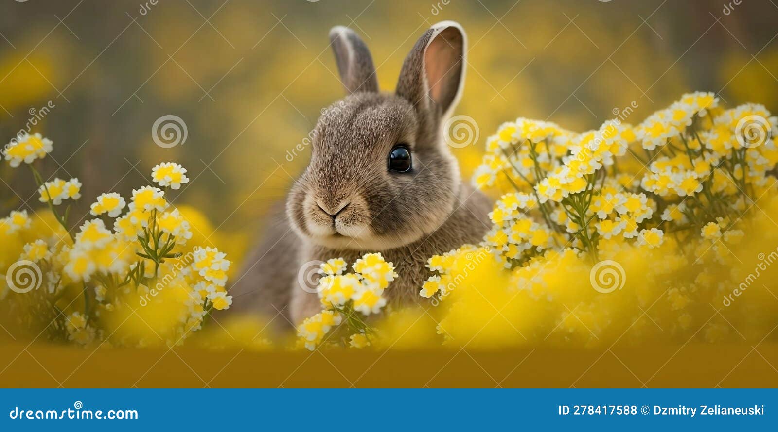 Easter Bunny In The Grass Generative Ai Stock Illustration Illustration Of Cute Hare 278417588