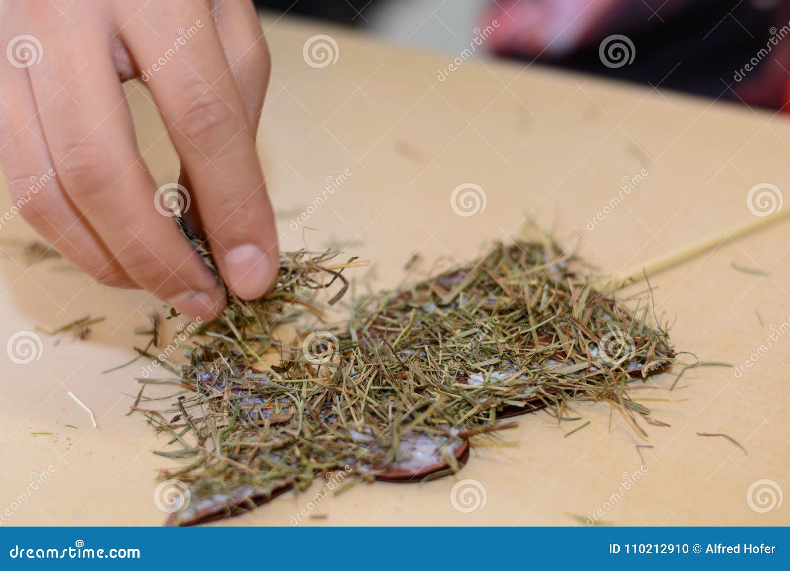 Easter Bunny with Hay - Decoration Stock Photo - Image of rabbit ...