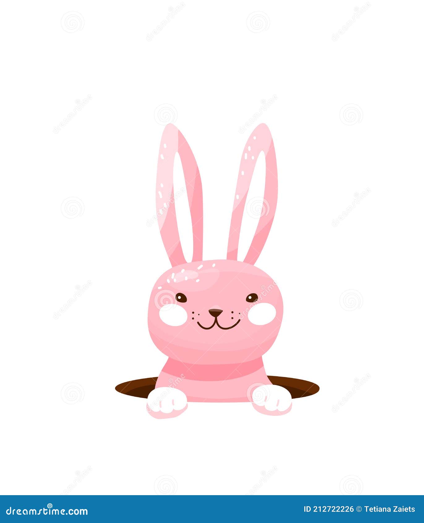 Pink Rabbit Emoji Character With Bunch Of Poop Stock Illustration ...