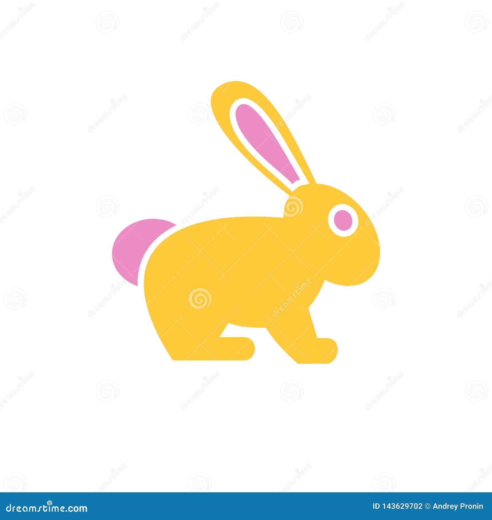 Easter Bunny Icon on Background for Graphic and Web Design. Simple ...