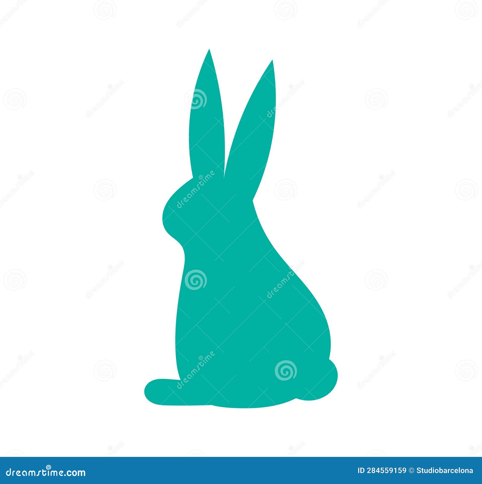 Easter Bunny Icon Silhouette. Stock Vector - Illustration of simple ...