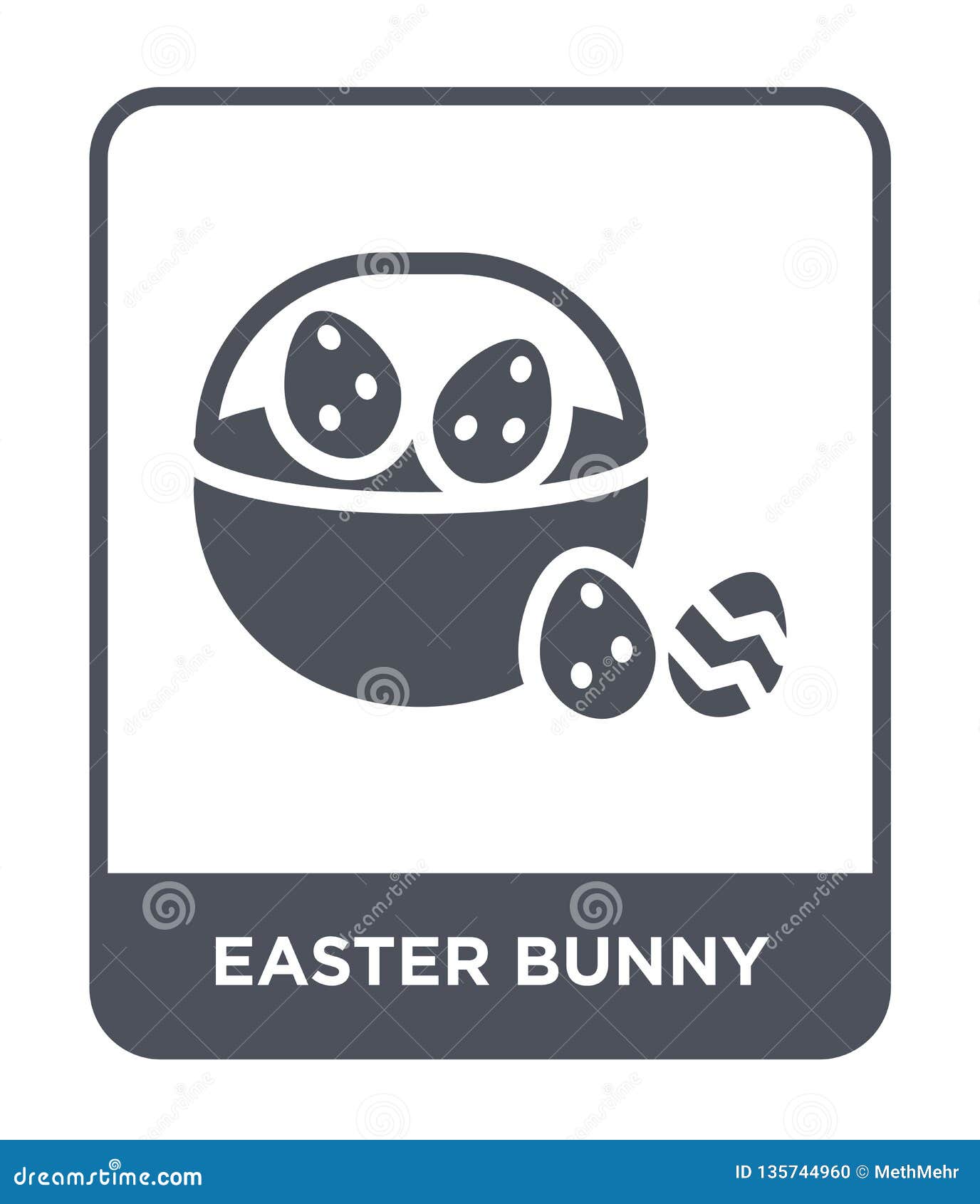 Easter Bunny Icon in Trendy Design Style. Easter Bunny Icon Isolated on ...