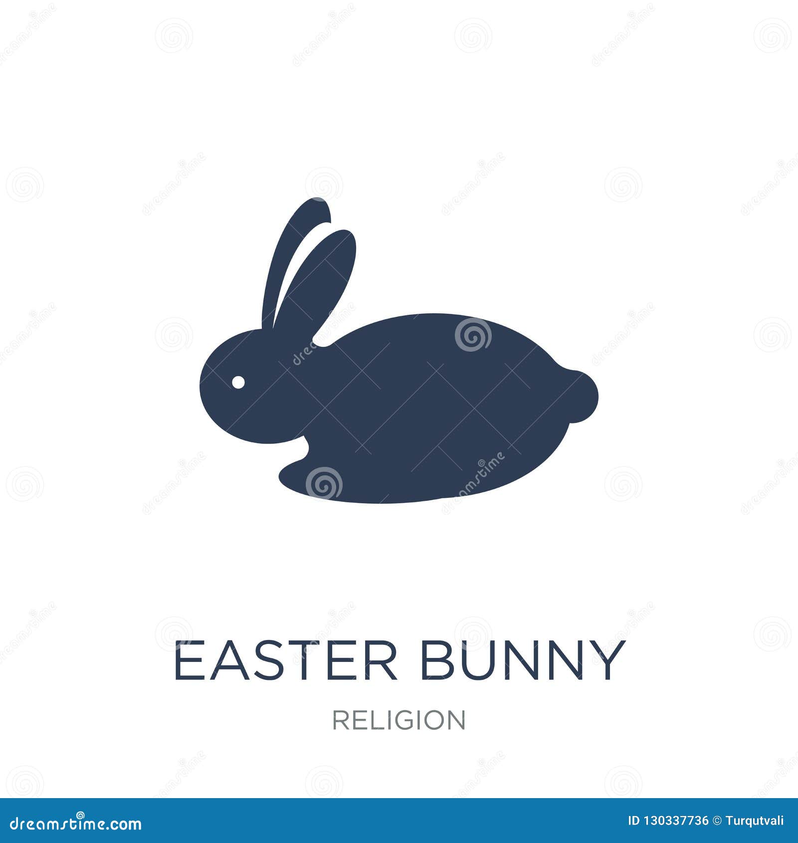 Easter Bunny Icon. Trendy Flat Vector Easter Bunny Icon on White Stock ...