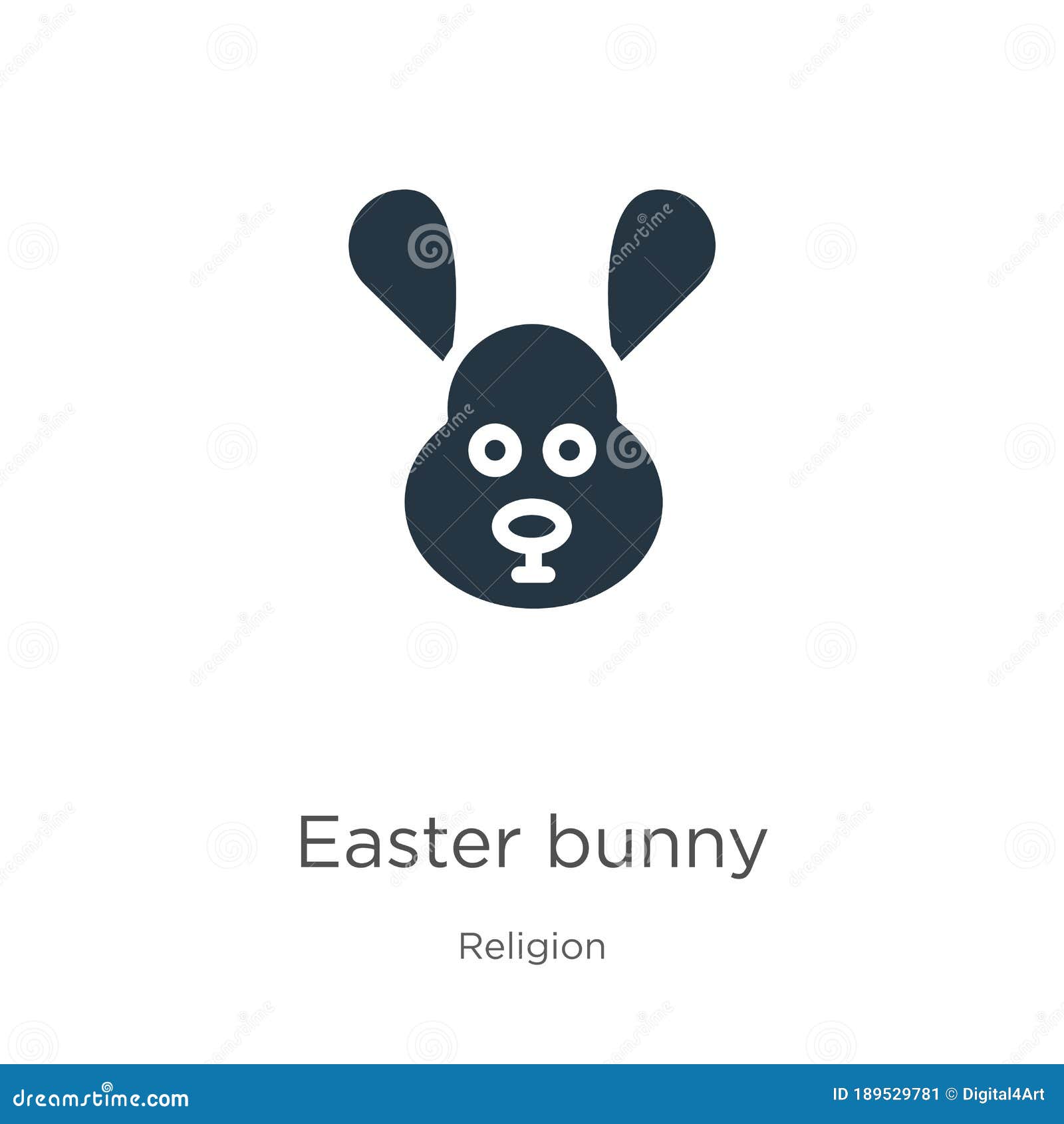 Easter Bunny Icon Vector. Trendy Flat Easter Bunny Icon from Religion ...