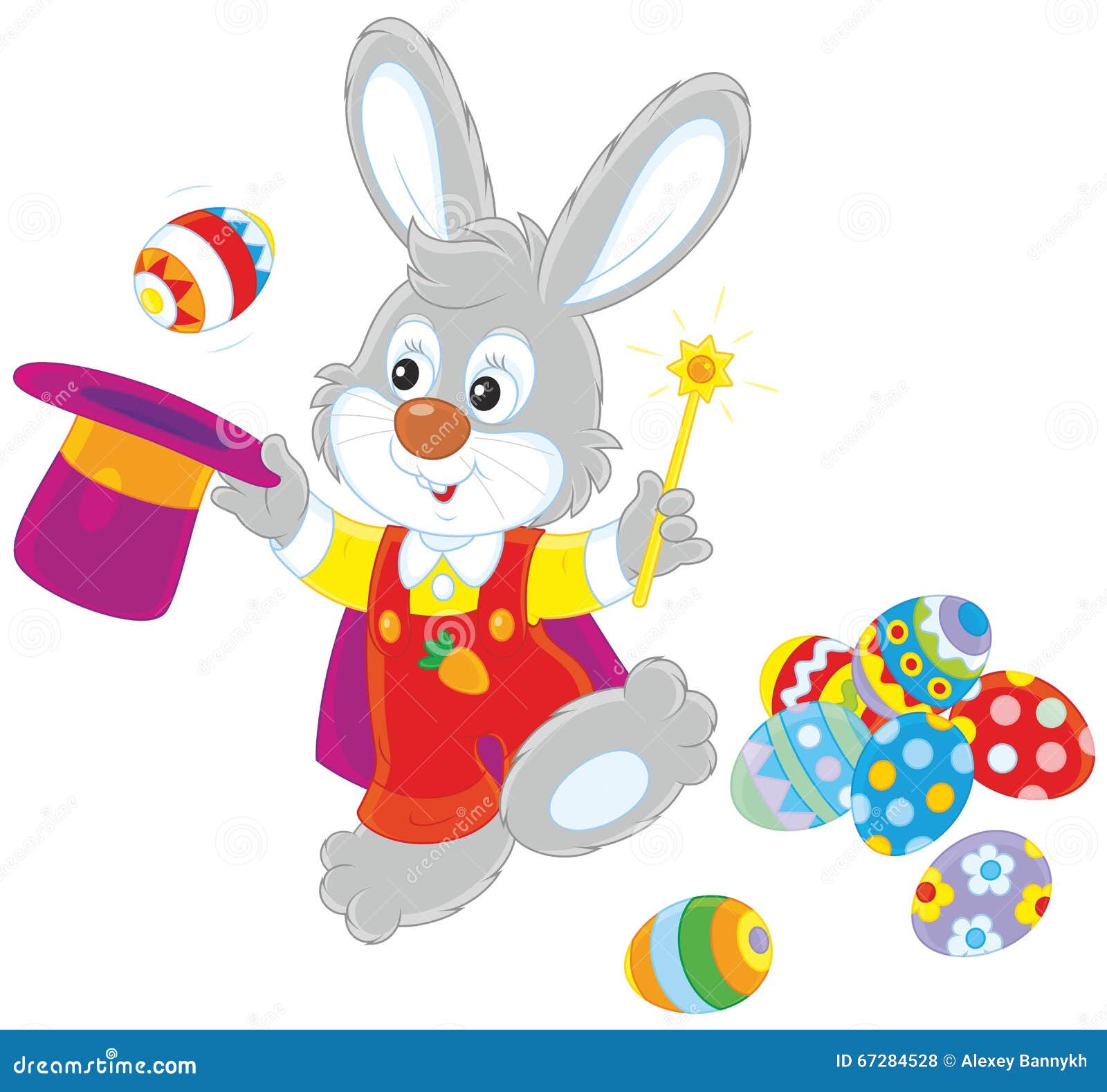 Easter Bunny illusionist stock vector. Illustration of cottontail ...