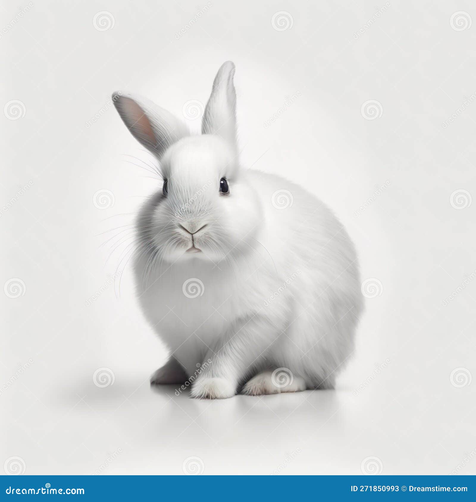 Easter Bunny on White Background Stock Illustration - Illustration of ...