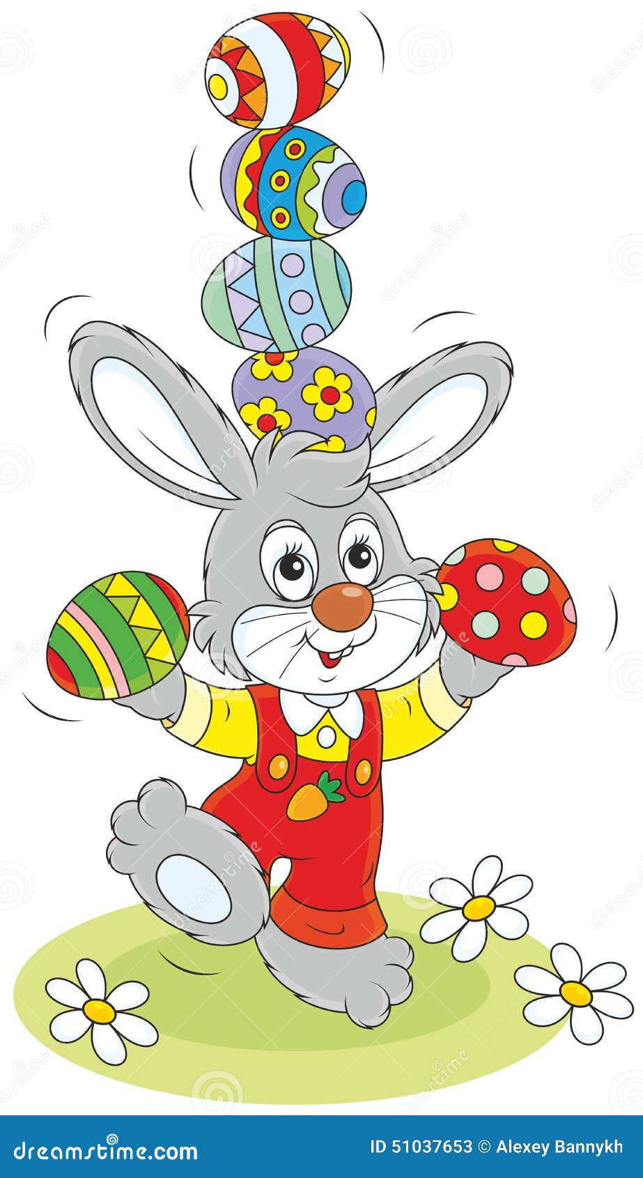 Easter Bunny juggler stock vector. Illustration of easter - 51037653