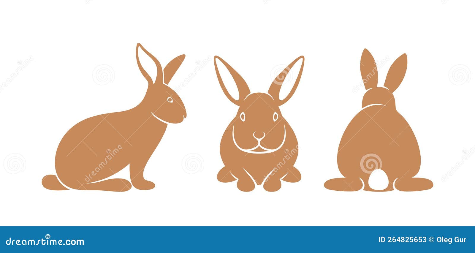 Easter Bunny Logo. Isolated Easter Bunny on White Background Stock ...