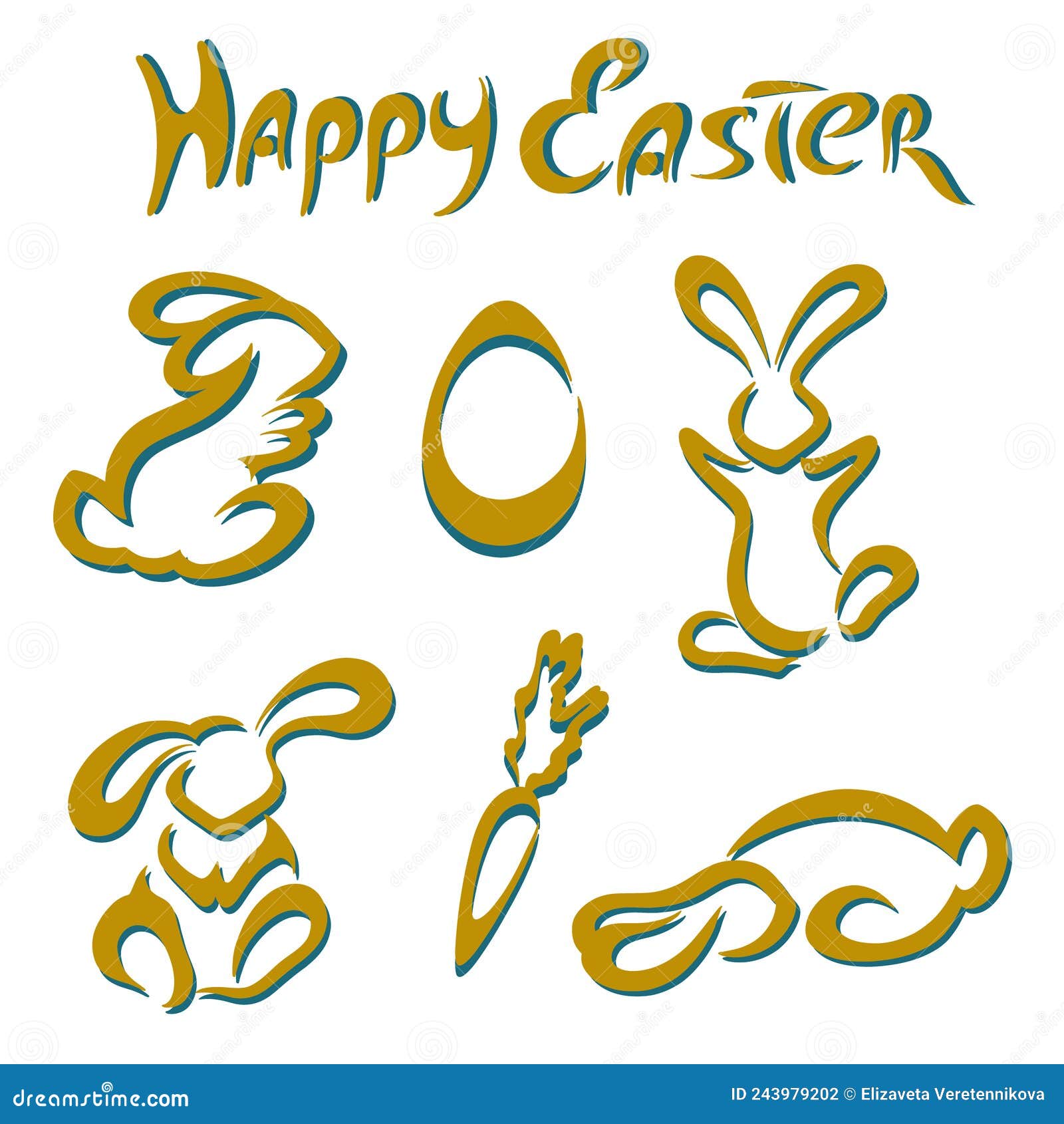 Easter bunny logo stock vector. Illustration of hamper - 243979202