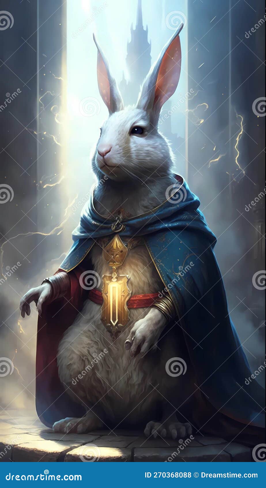 An Easter Bunny in Mage Form Stock Illustration - Illustration of ...