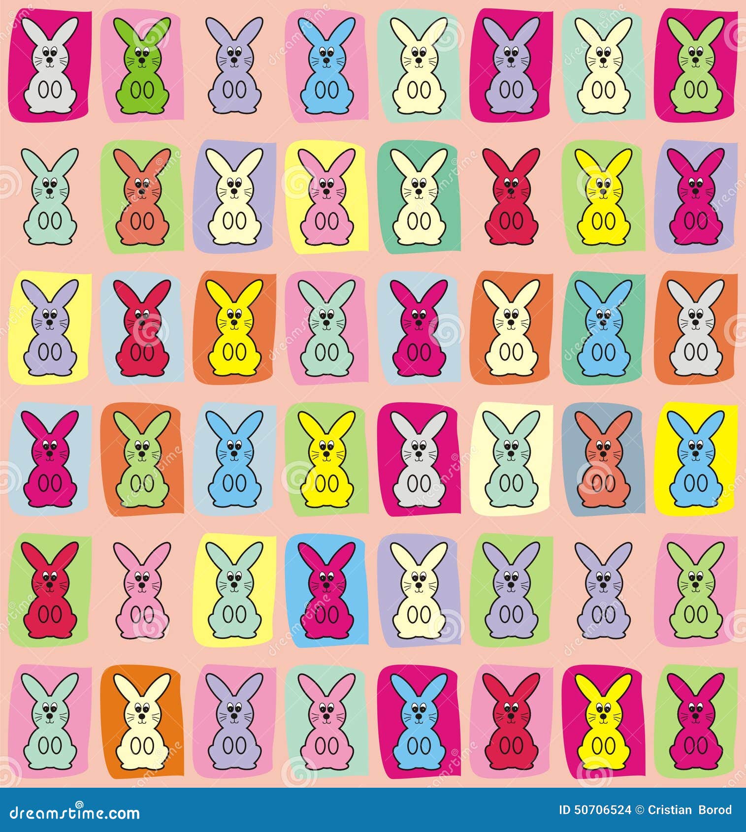 Easter Bunny Pattern Background Stock Vector - Illustration of insect ...
