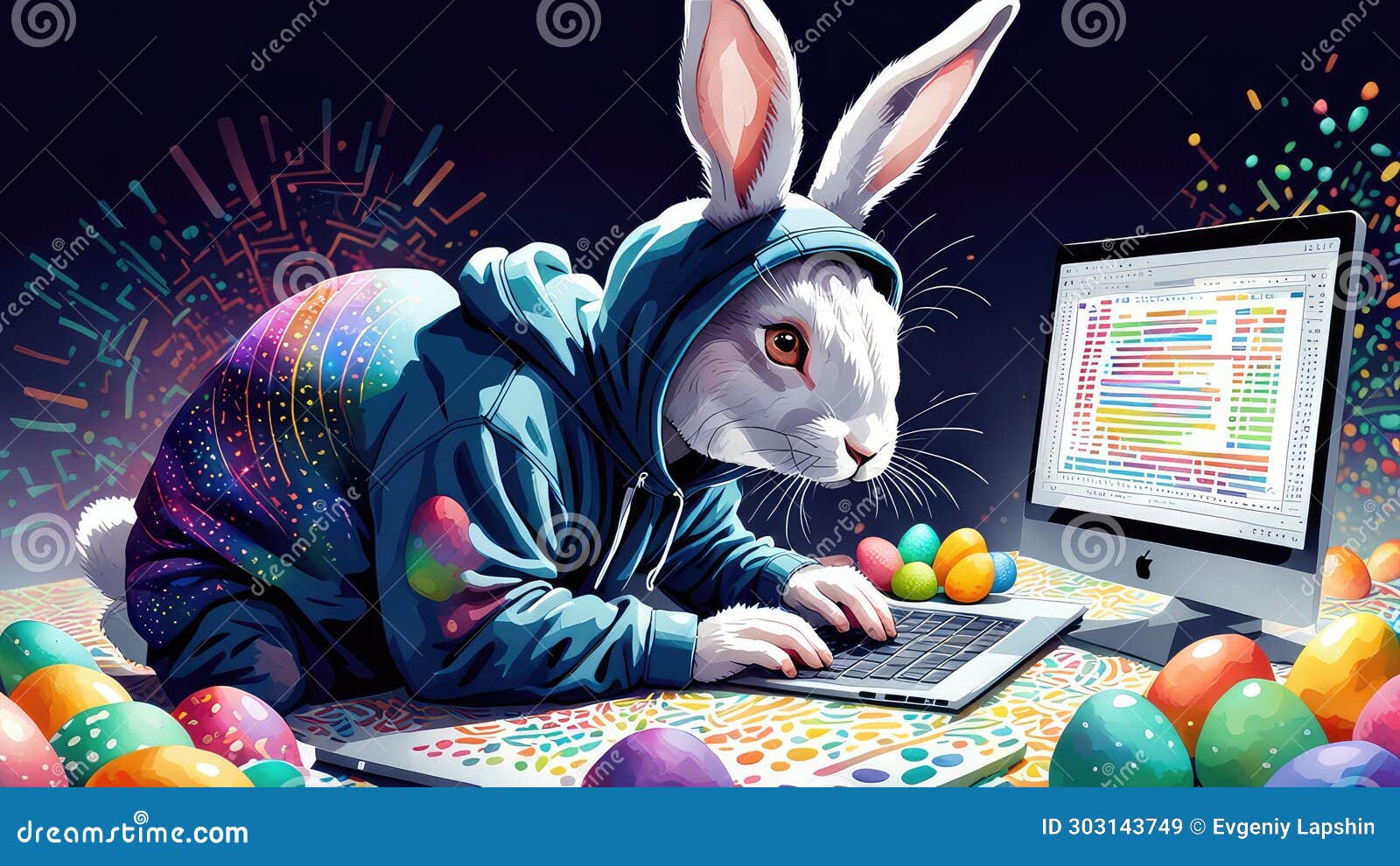 The Easter Bunny is a Programmer. the Easter Bunny is Working at the ...