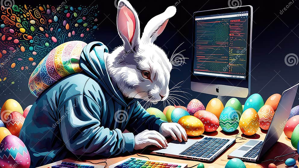 The Easter Bunny is a Programmer. the Easter Bunny is Working at the ...