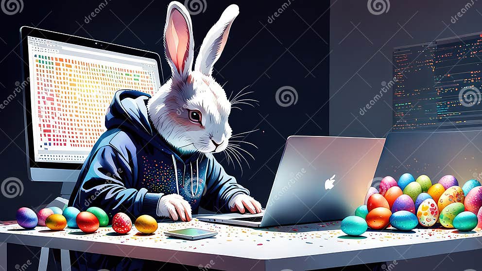 The Easter Bunny is a Programmer. the Easter Bunny is Working at the ...