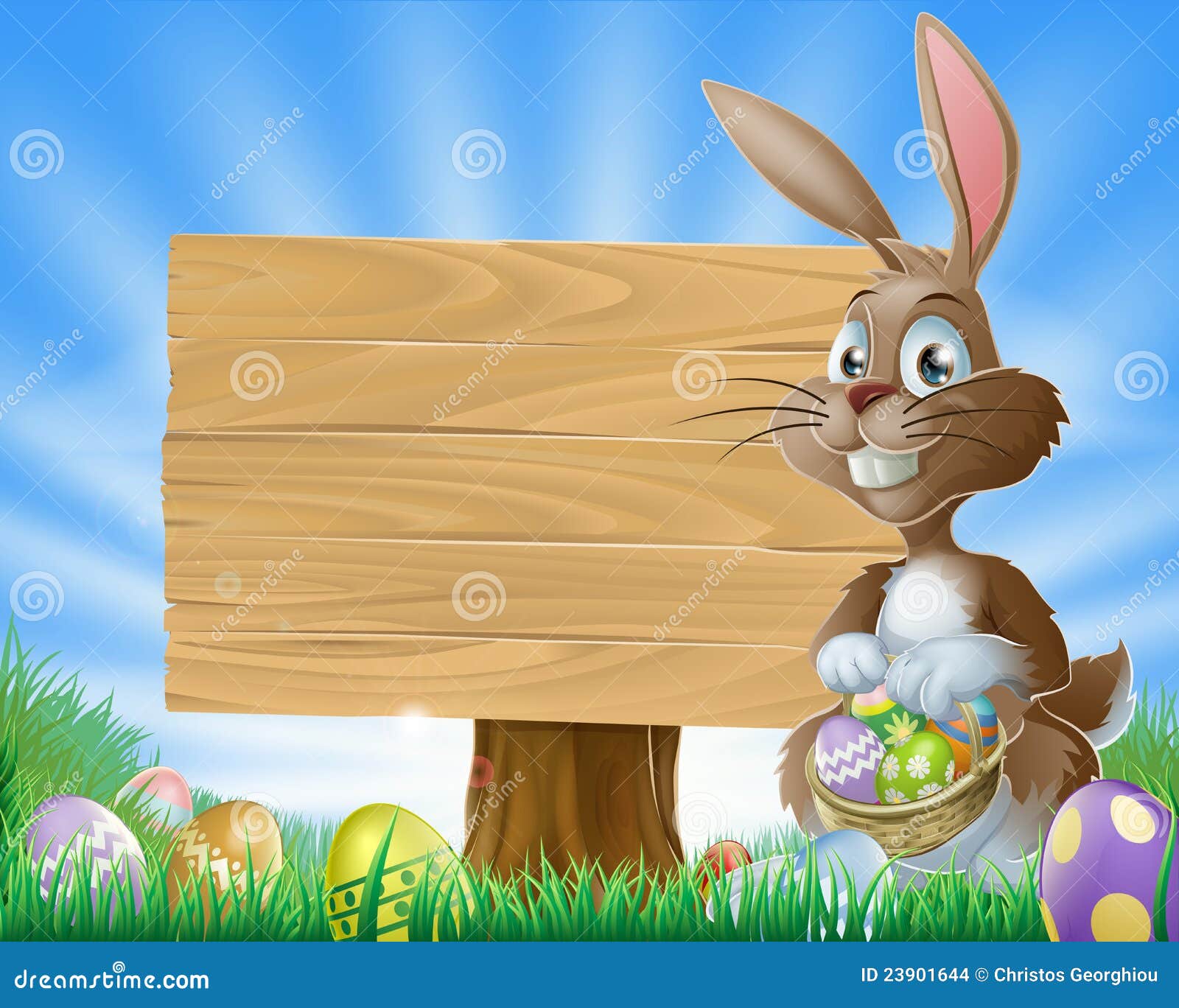 Easter Bunny Rabbit Background Stock Vector - Illustration of graphic ...